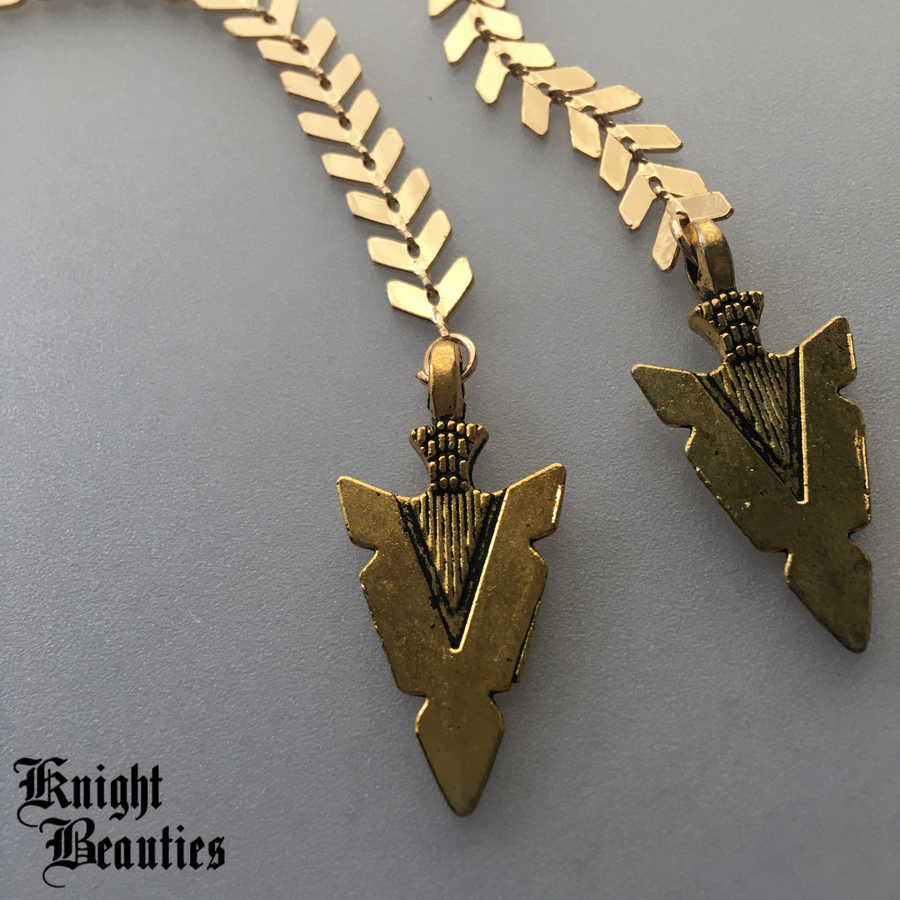 Laila’s Guardian Arrows - Gold Face Chain – KnightBeauties